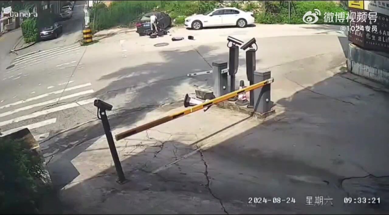 Motorcyclist Crashes Into Parked Car At High Speed