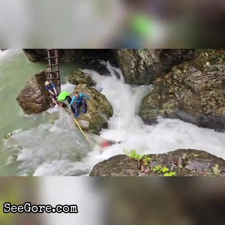 The Two Were Swept Away By The Strong Current.